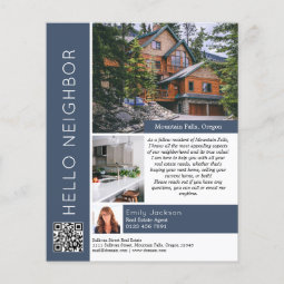 Hello Neighbor Real Estate Marketing Introduction Flyer | Zazzle