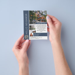 Hello Neighbor Real Estate Marketing Introduction Flyer | Zazzle