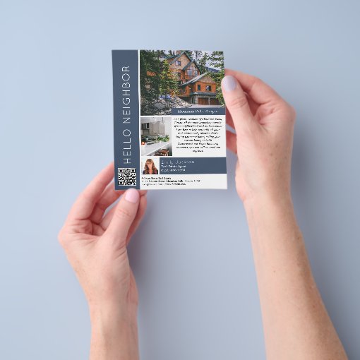 Hello Neighbor Real Estate Marketing Introduction Flyer | Zazzle