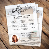 Hello Neighbor Real Estate Marketing Introduction Flyer | Zazzle