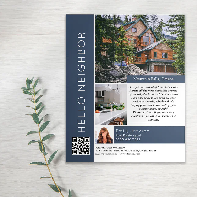 Hello Neighbor Real Estate Marketing Introduction Flyer | Zazzle