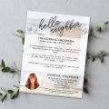 Hello Neighbor Real Estate Marketing Introduction Flyer | Zazzle