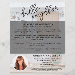 Hello Neighbor Recipe Real Estate Marketing Flyer | Zazzle