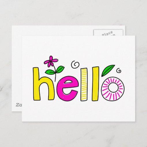 hello postcard | Zazzle
