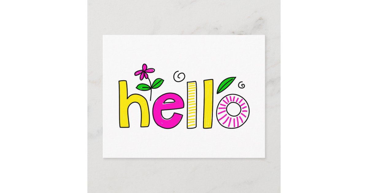 hello postcard | Zazzle