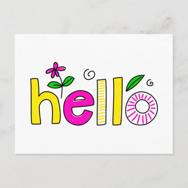 hello postcard | Zazzle
