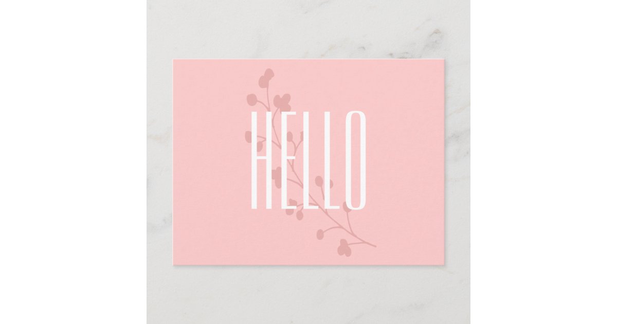Hello Postcard | Zazzle