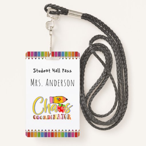Hello Pre K Hall Pass Badge | Zazzle