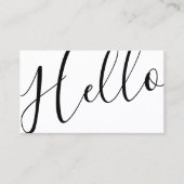 Hello | Professional Modern Black and White Business Card | Zazzle