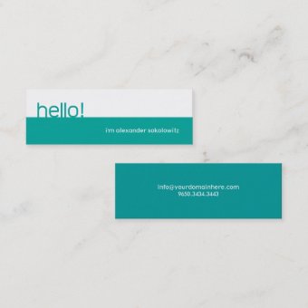 Hello! Profile Business Card | Zazzle