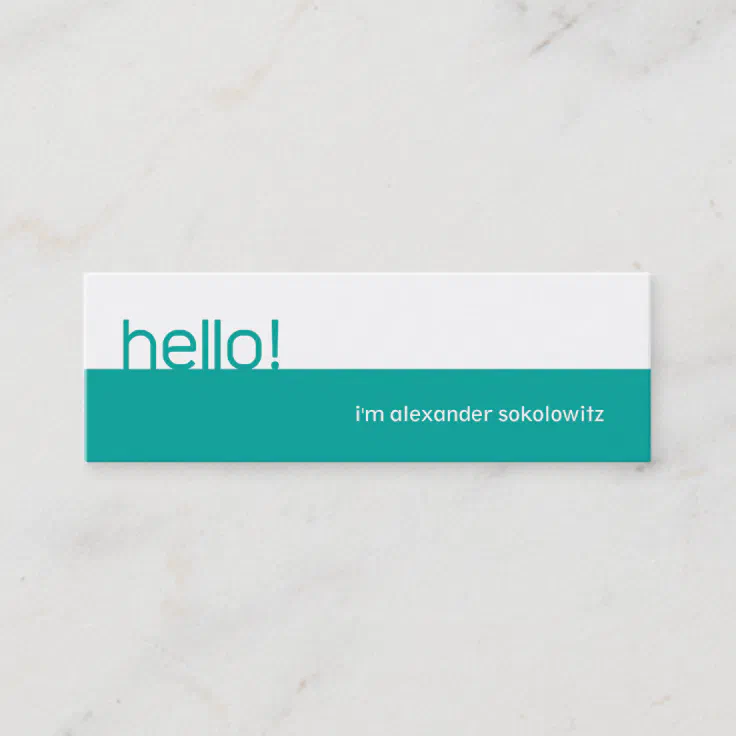 Hello! Profile Business Card | Zazzle