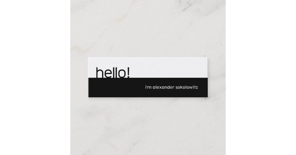 Hello! Profile Business Card | Zazzle
