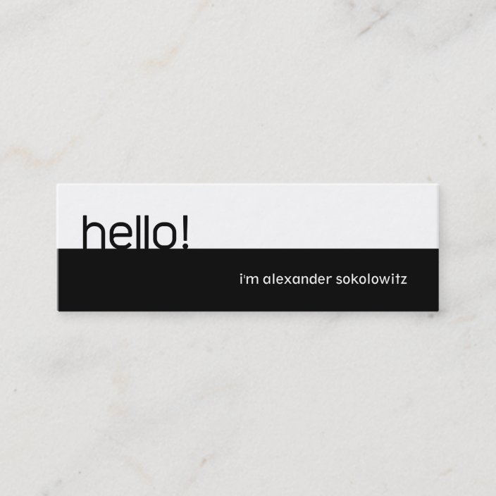 Hello! Profile Business Card | Zazzle.com