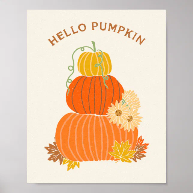 Hello Pumpkin Poster | Zazzle