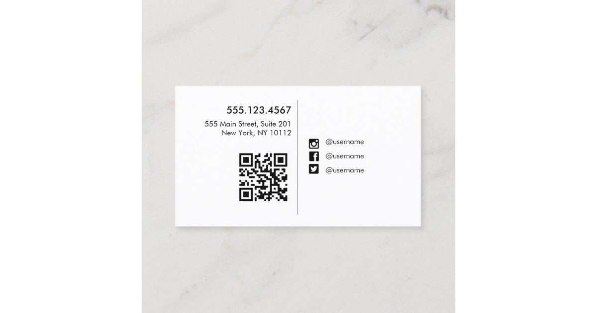 HELLO QR Code Social Media Icons Networking Busi Business Card | Zazzle