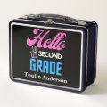 Hello Second Grade, Back To School Metal Lunch Box | Zazzle