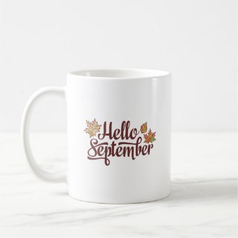 Hello September Fall Coffee Mug | Zazzle