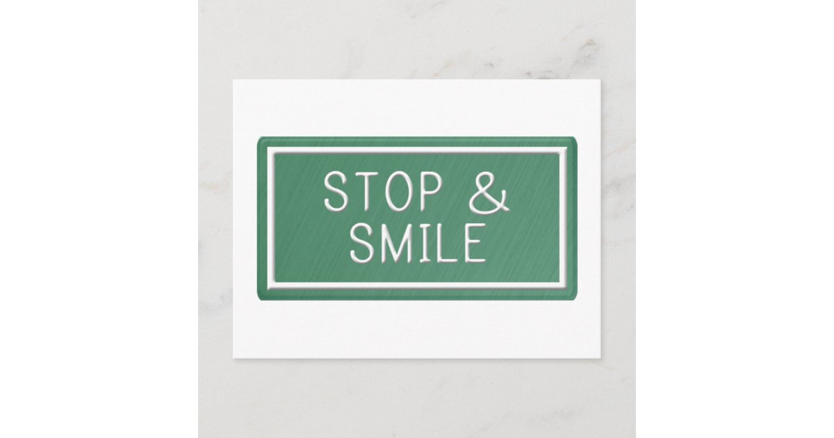 Hello Smiles Motivational Quote Blank Postcard | Zazzle