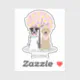Hello Spring Dogs By Cherry Blossom Tree Pink Sticker | Zazzle