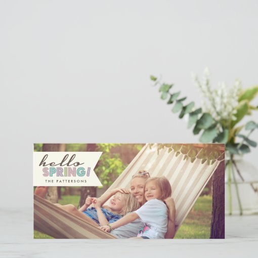 Hello Spring Happy Easter Photo Card | Zazzle