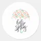 Hello Spring Umbrella Classic Round Sticker | Zazzle