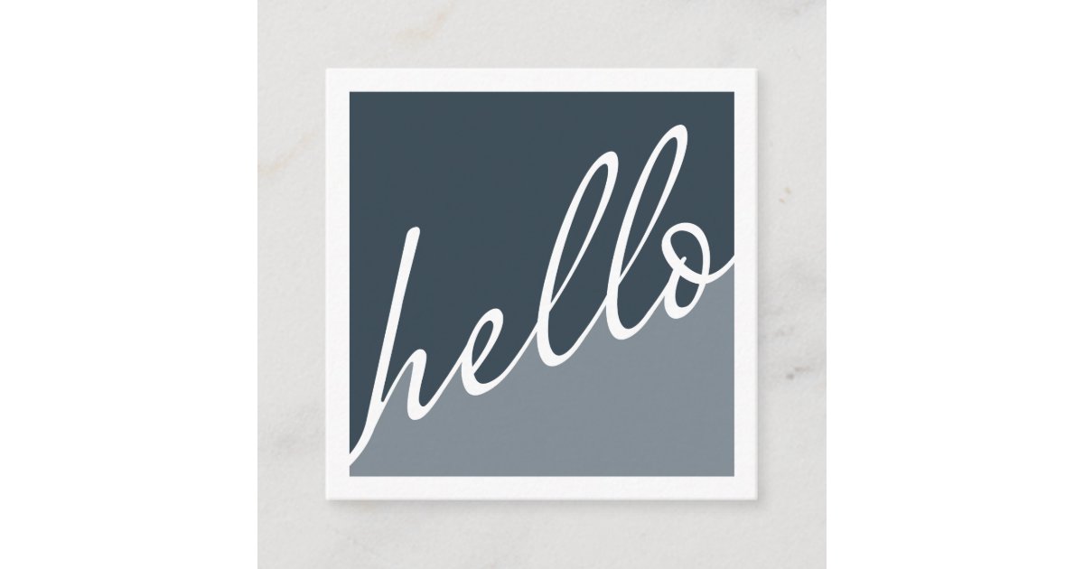 Hello Square Business Card | Zazzle