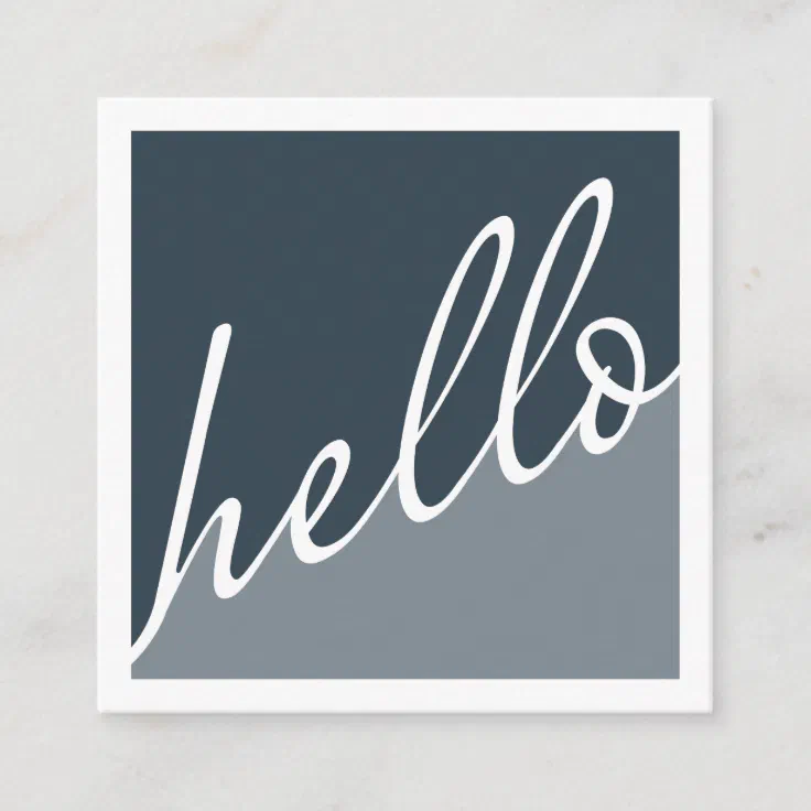 Hello Square Business Card | Zazzle