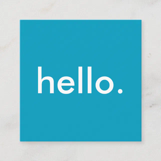 Hello Square Business Cards | Zazzle