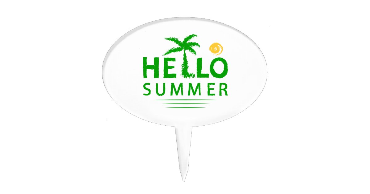 Hello Summer Cake Topper | Zazzle