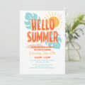 Hello summer, end of school party, Pool Party Invitation | Zazzle