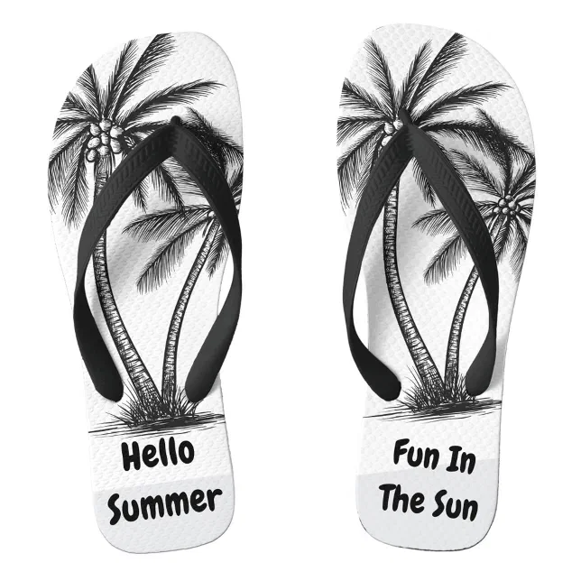 Hello Summer Flip Flops | Zazzle
