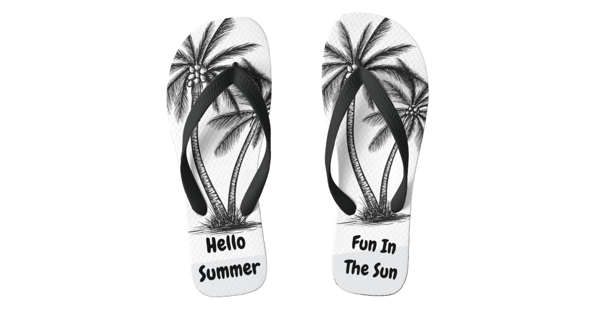 Hello Summer Flip Flops | Zazzle