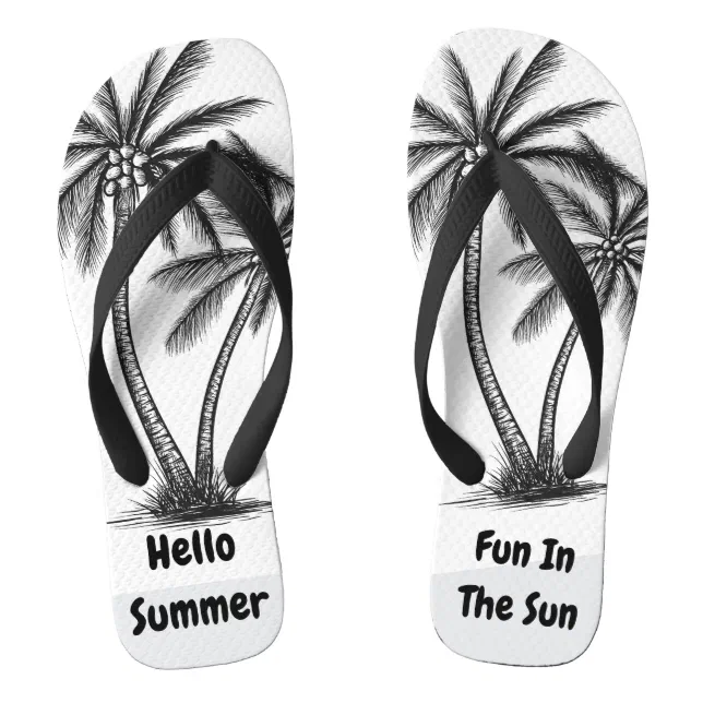 Hello Summer Flip Flops | Zazzle