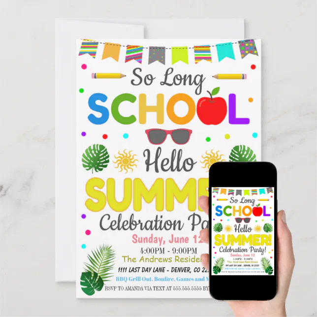 Hello Summer Party Invitation | Zazzle