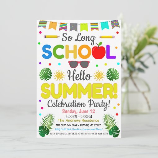 Hello Summer Party Invitation | Zazzle