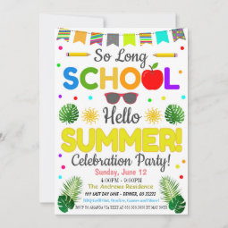 Hello Summer Party Invitation | Zazzle