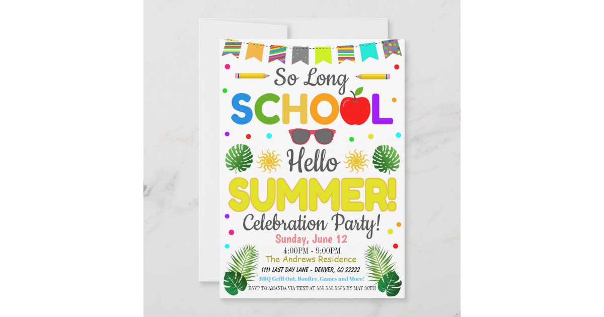Hello Summer Party Invitation | Zazzle