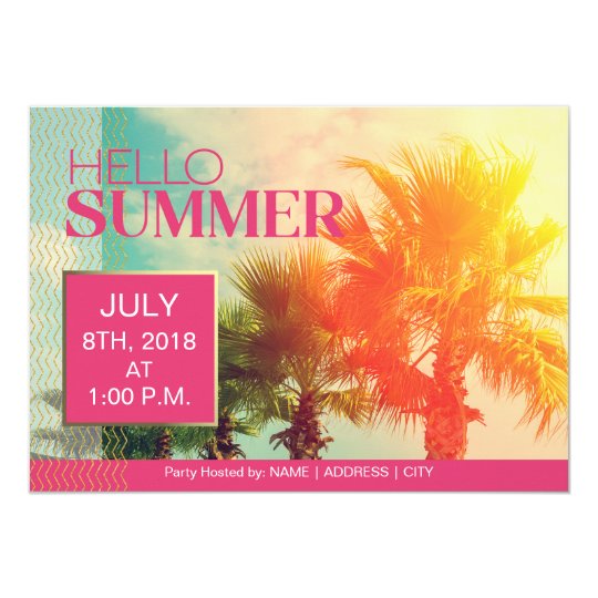 Hello Summer Party Invite | Zazzle.com