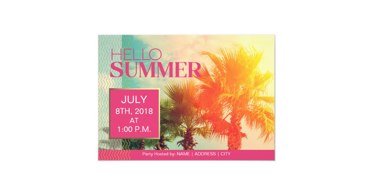 Hello Summer Party Invite | Zazzle.com