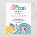Hello Summer Pool Party Bday Budget Invitation | Zazzle