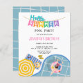 Hello Summer Pool Party Bday Budget Invitation | Zazzle