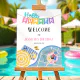 Hello Summer Pool Party Birthday Welcome Sign | Zazzle