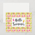 Hello Summer Popsicles and Ice Cream Postcard | Zazzle