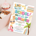 Hello Summer! School's Out Pool Summer Party Invitation | Zazzle