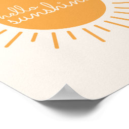 hello Sunshine boho nursery Poster | Zazzle