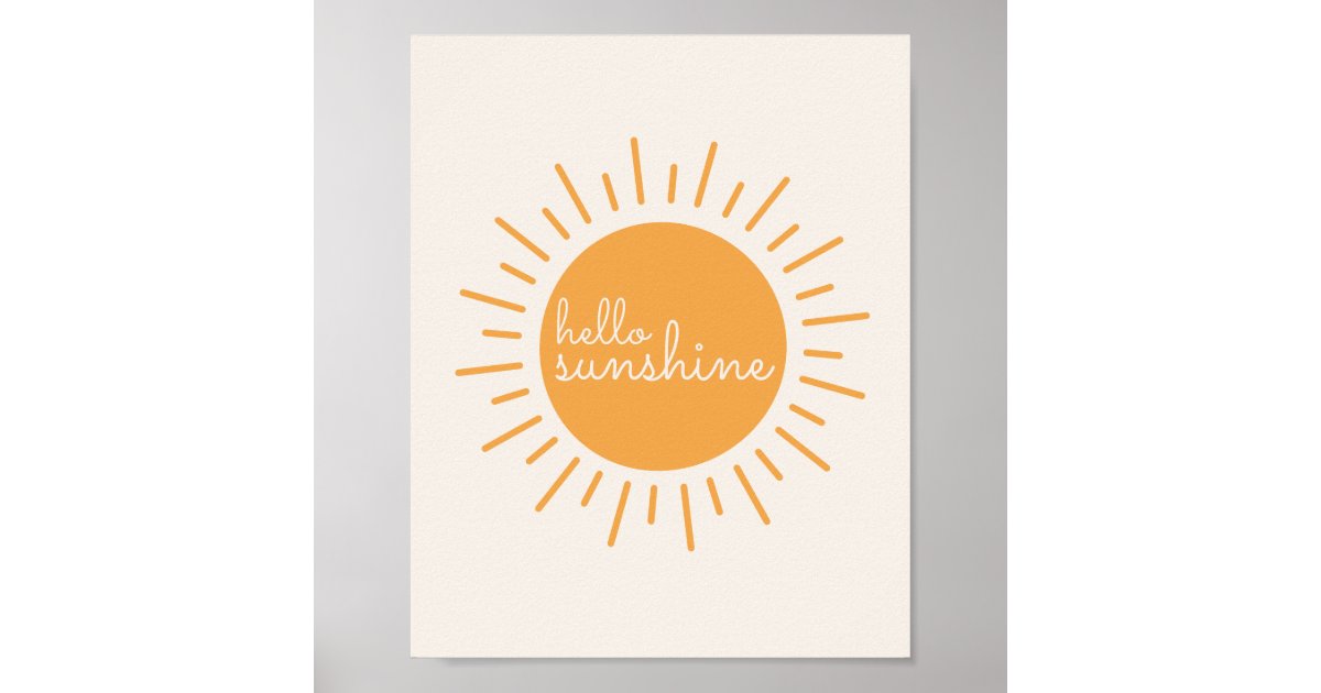 hello Sunshine boho nursery Poster | Zazzle