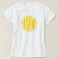 Hello Sunshine Lettering Yellow Sun Text Design T-Shirt | Zazzle