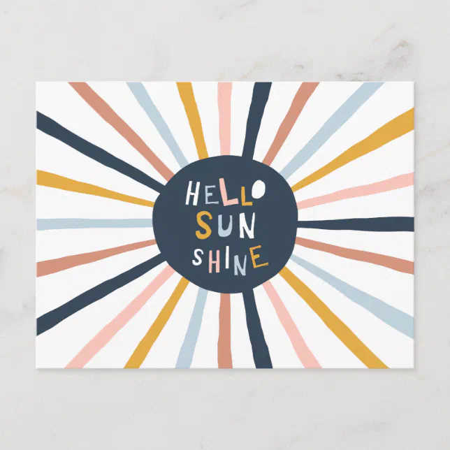 Hello Sunshine Postcard | Zazzle