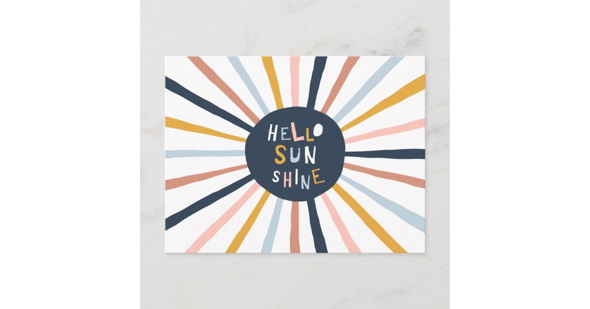 Hello Sunshine Postcard | Zazzle