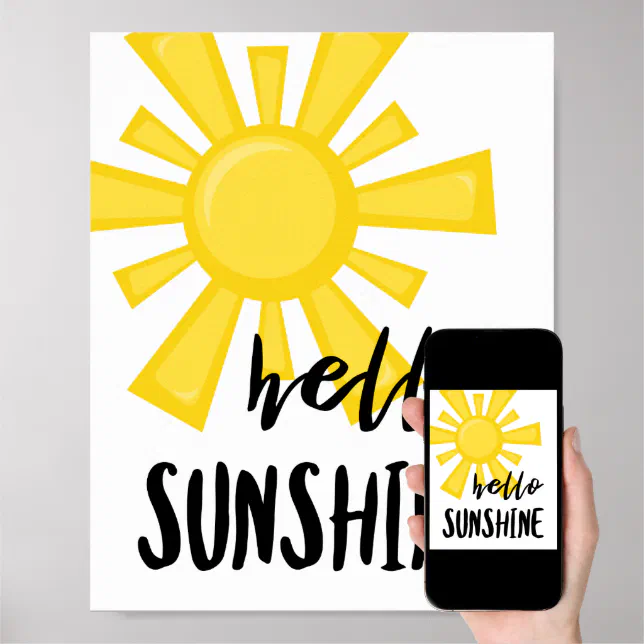 Hello Sunshine Poster | Zazzle